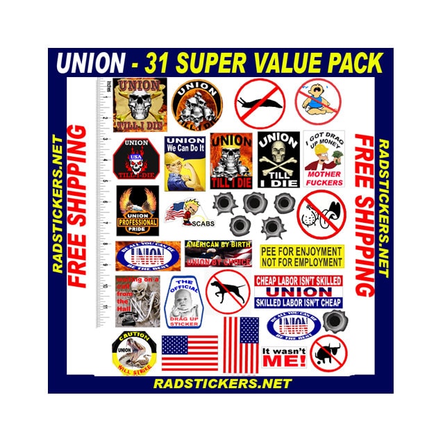 Hard Hat Sticker, UNION, 31 Sticker Super Value Pack - Etsy