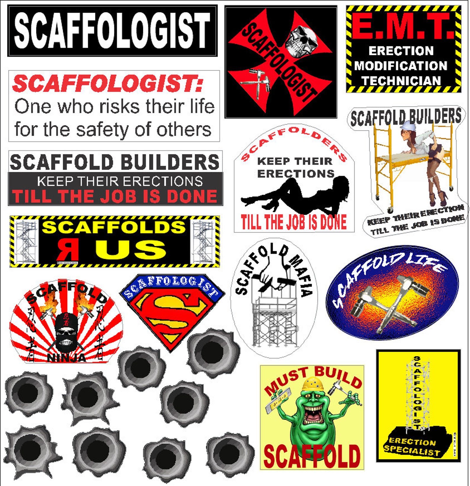 Hard Hat Stickers, Scaffold Builder, 23 Sticker Super Value Pack - Etsy