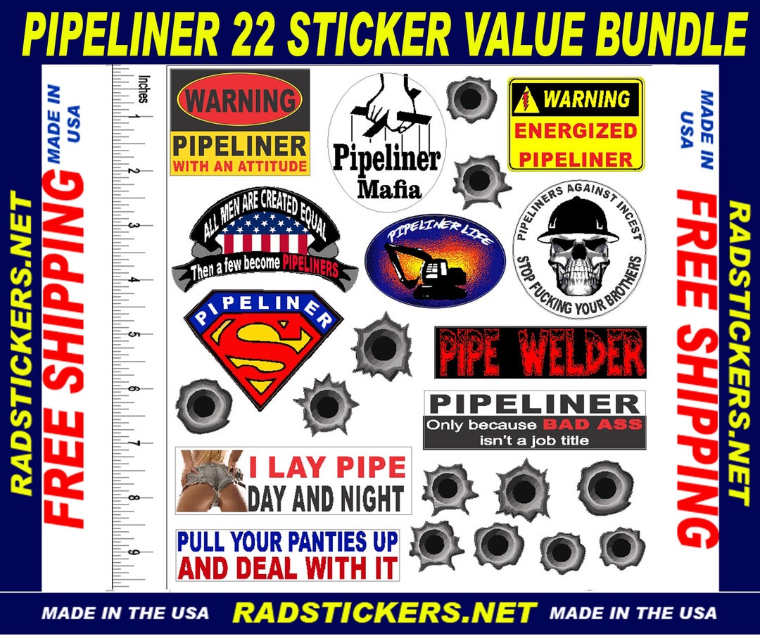 Pipeliner Hard Hat Sticker, Sticker Value Pack, Hard Hat Sticker - Etsy