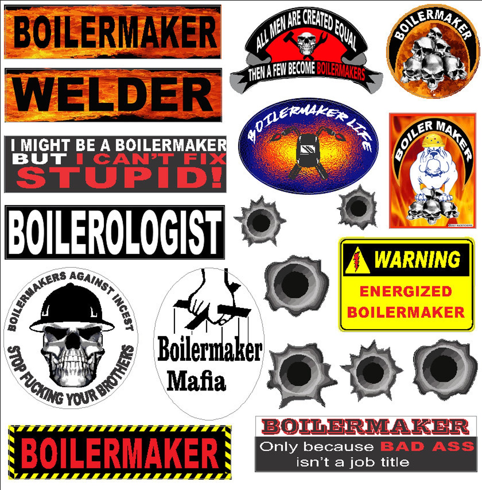 Hard Hat Stickers, Boilermaker, 19 Sticker Super Value Pack - Etsy