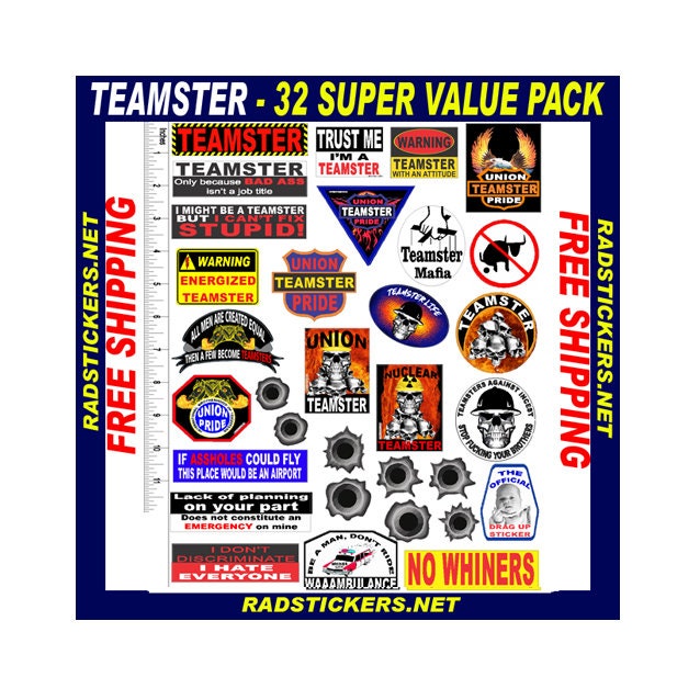 Hard Hat Stickers, TEAMSTER, 32 Sticker Super Value Pack - Etsy