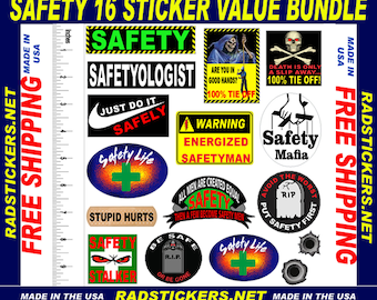 3-pack Think SAFETY FIRST Vinyl Hard Hat Stickers Vinyl Safety Helmet ...