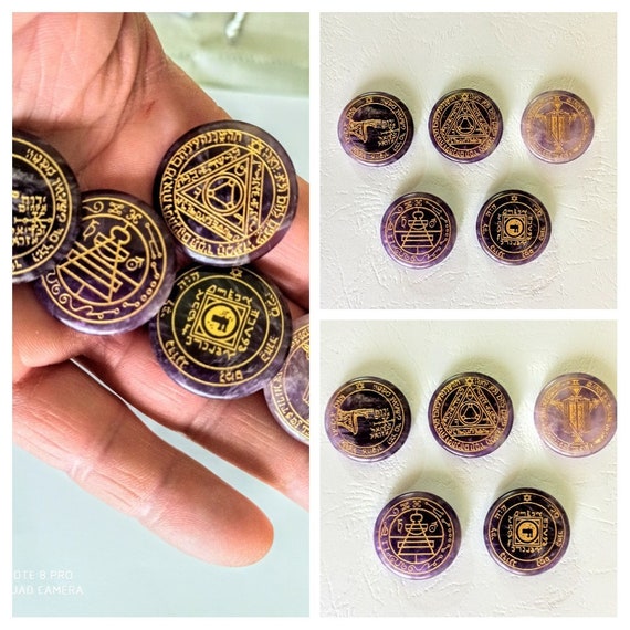 Set of 5 Protection Pentacles//secret Seals//5th Pentacle of - Etsy