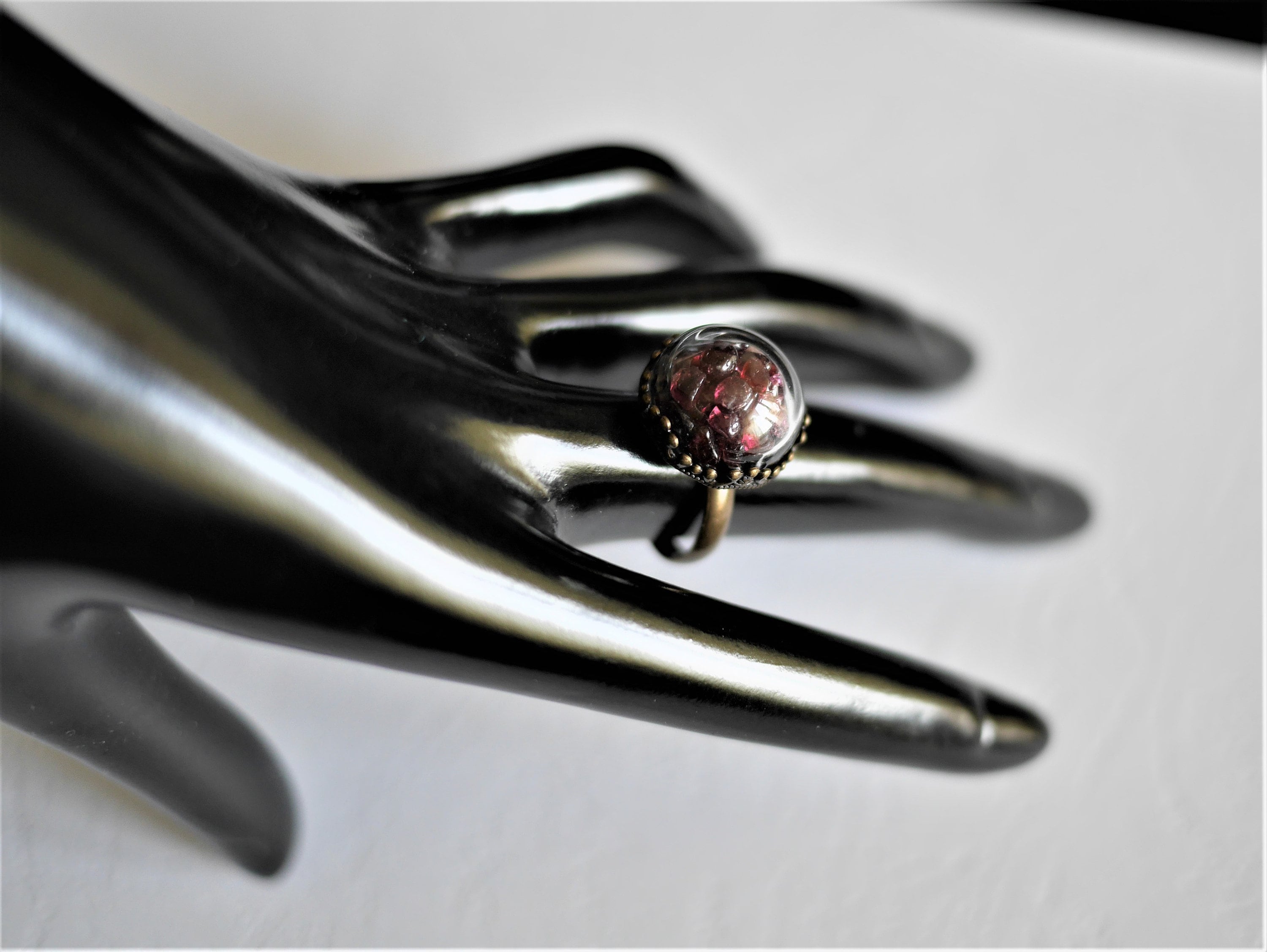 Rote Grenat Ring / / Bague Olivine / / Amethyst Ring / / | Etsy