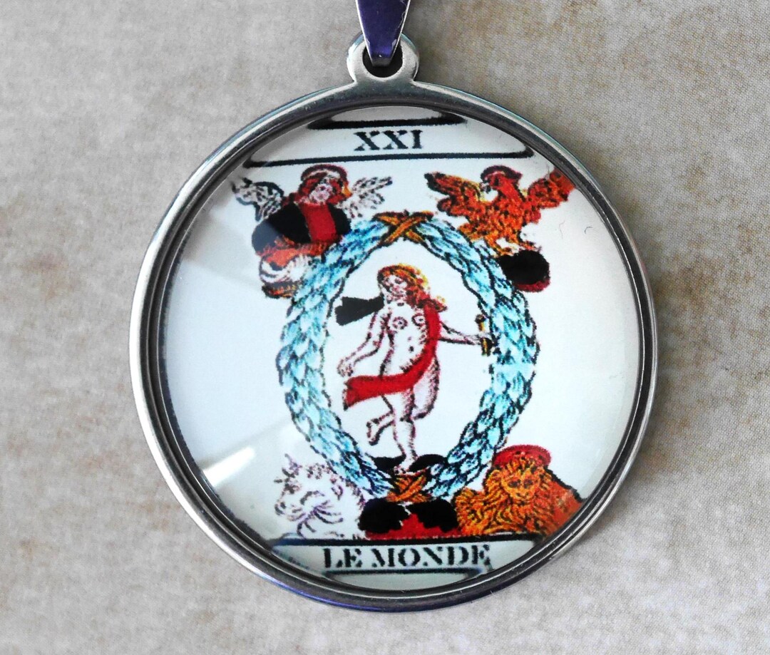 Major World Card Talisman - Tarot of Marseille, World Card, Divination ...