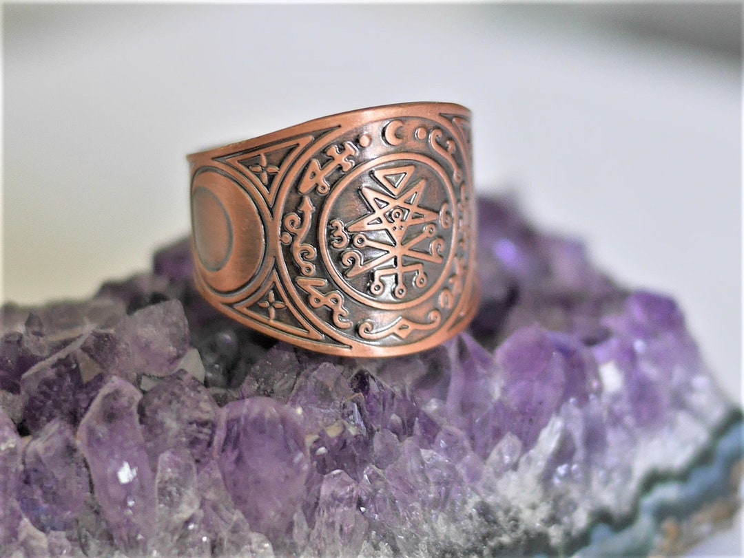 Magic Seal of Lilith Ring – Occult Seal, Lunar Goddess, Esoteric Ring ...