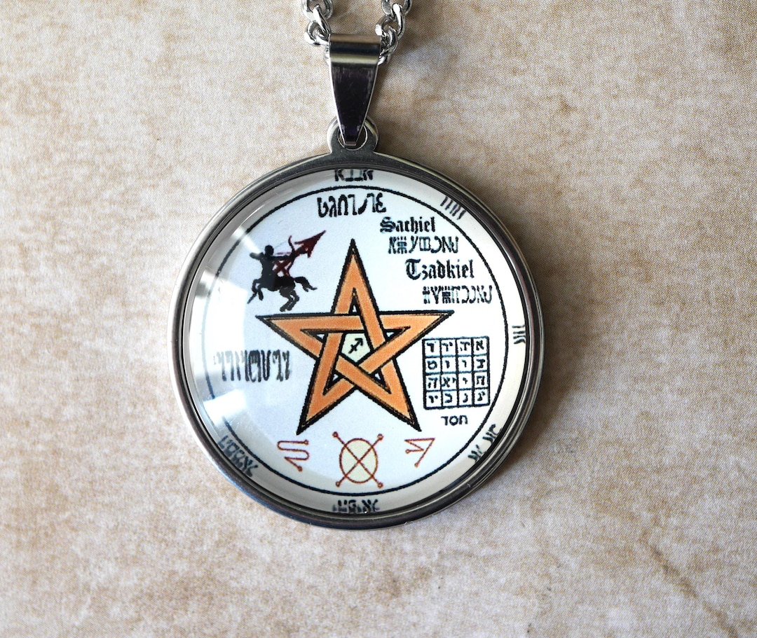 Pentacle of Jupiter//pentacle//protection Amulet//esotericism//white ...