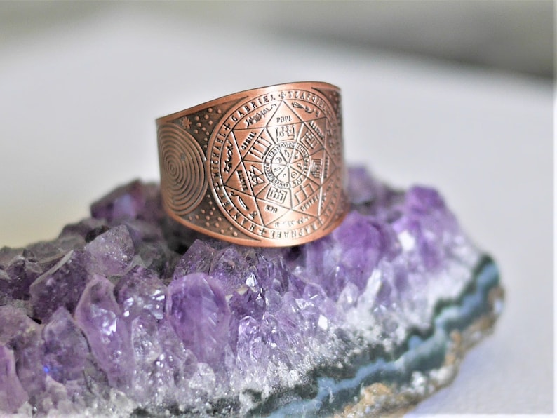 Seal of the 7 Archangels Ring, Divine Protection Talisman/esoteric ...