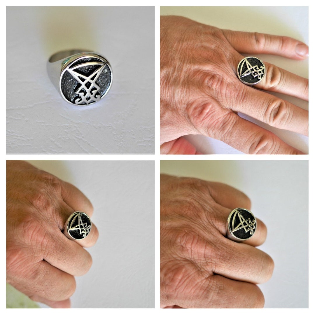 Signet Ring Seal of Lucifer//satanic Signet Ring//men's Signet Ring ...