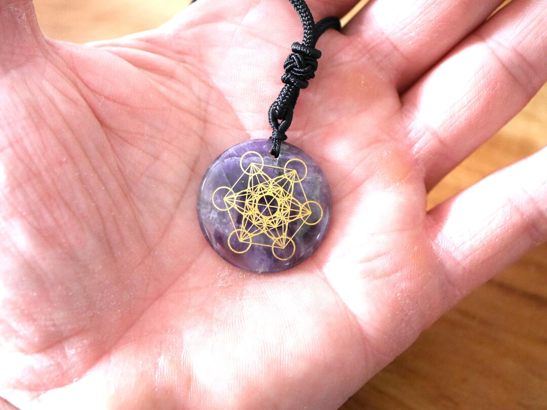 Archangel Metatron Seal Talisman/obsidian, Amethyst or Rose Quartz ...