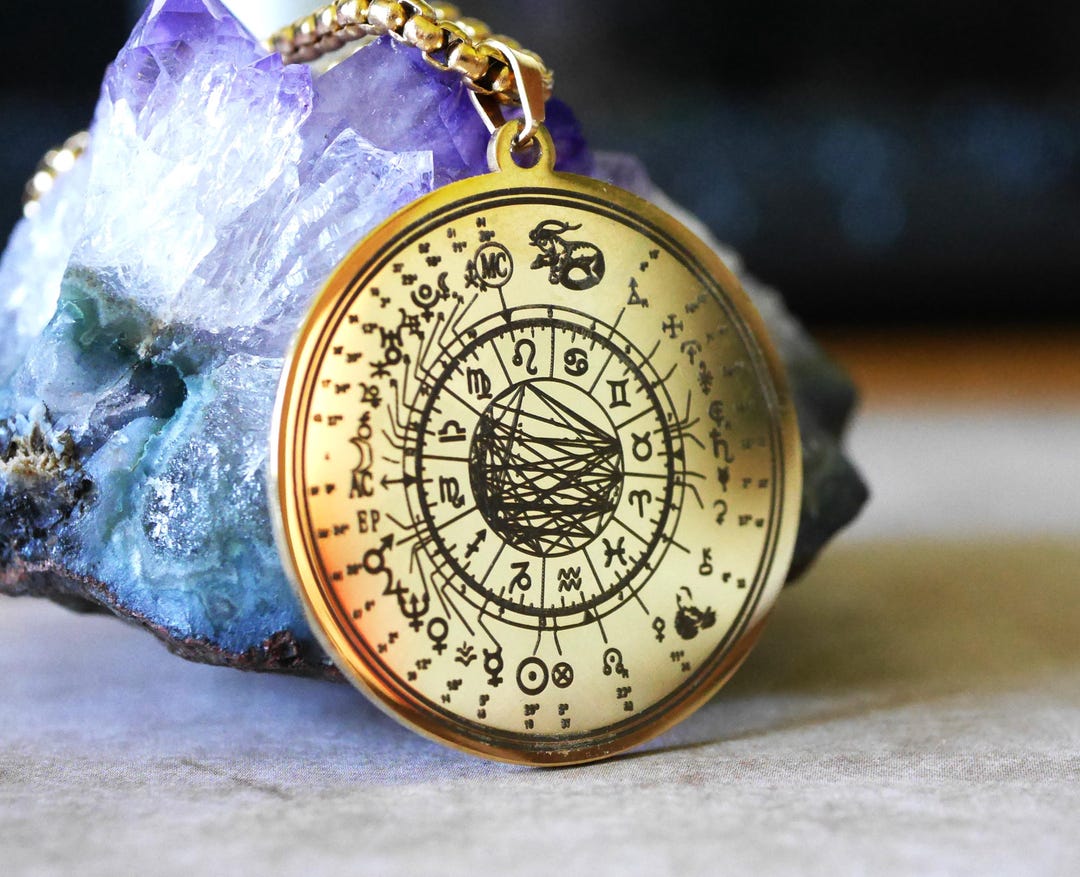 Personalized Sky Map//astral Chart//sky Map Pendant//astrology//amulet ...