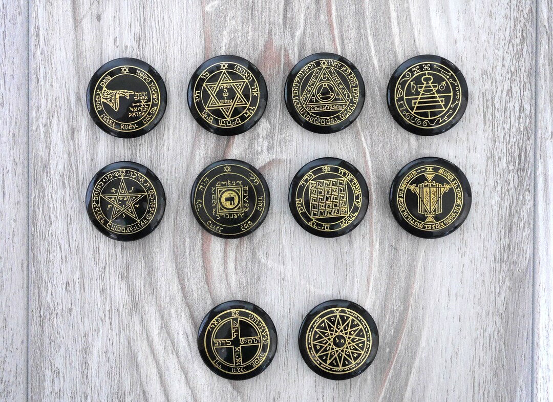 Lot of 10 Pentacles of Protection//secret Seals//pentacle of Solomon ...