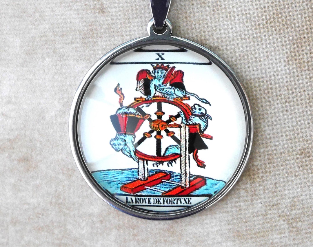 Major Card Talisman //the Wheel of Fortune//tarot of Marseille//fortune ...