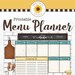 Menu Planner ~ Printable Menu Planner ~ Digital Menu Planner - Etsy