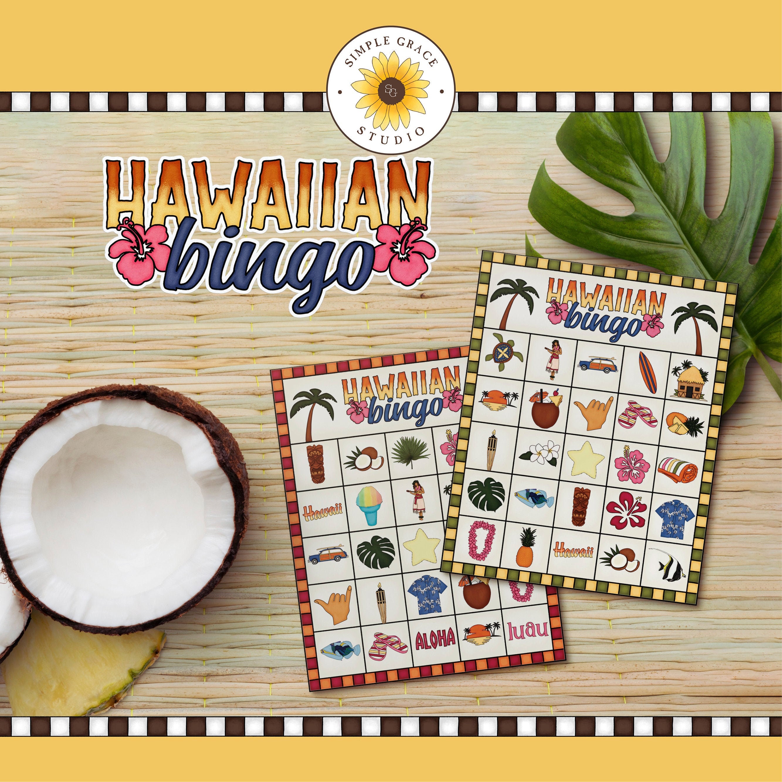 Hawaiian Bingo Cards