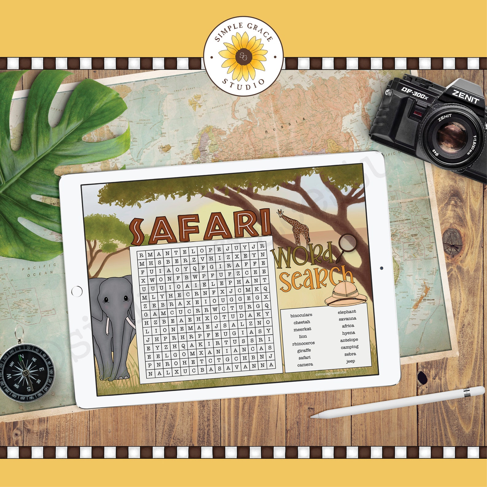 Safari ~ Word Search ~ Word Search ~ Printable ~ Printables - Etsy