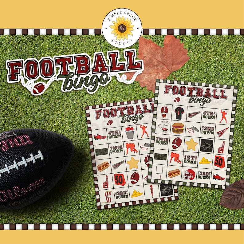 Bingo ~ American Football Bingo ~ Bingo Cards ~ Bingo Game - Etsy