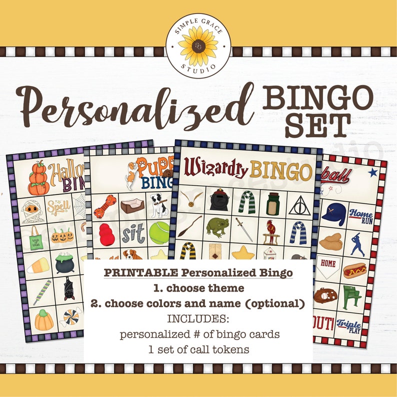 Party Game ~ Bingo ~ Personalized Bingo ~ Bingo Cards ~ Bingo Game - Etsy