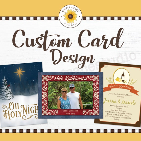 Card Design Invitation Design Custom Card Design Design | Etsy