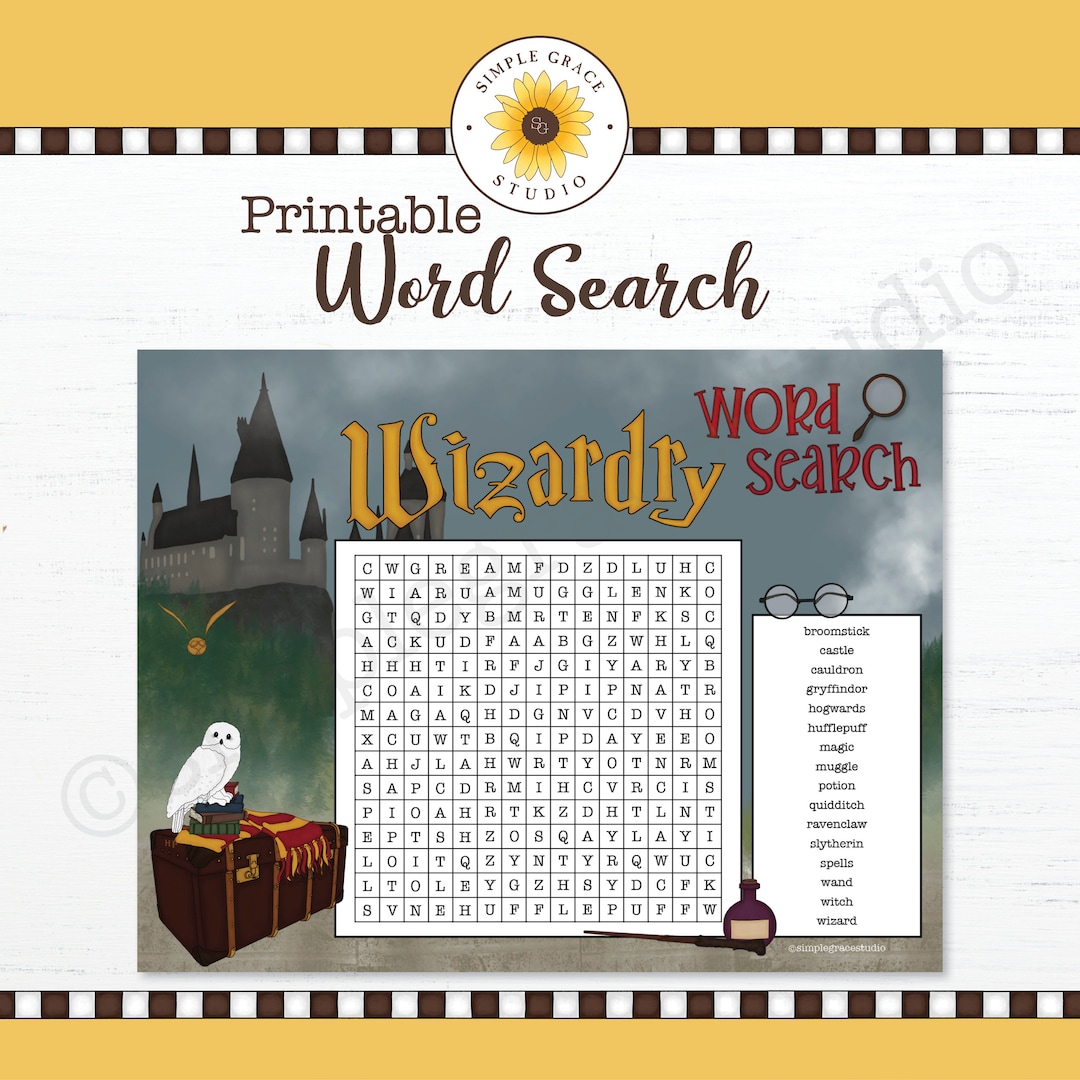 Wizardry Word Search ~ Printable Wizardry Word Search ~ Word Search ...