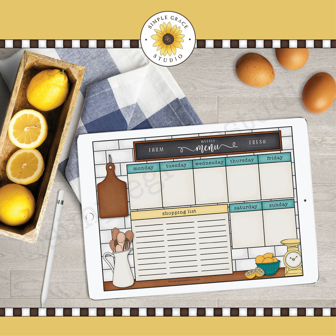 Menu Planner ~ Printable Menu Planner ~ Digital Menu Planner - Etsy