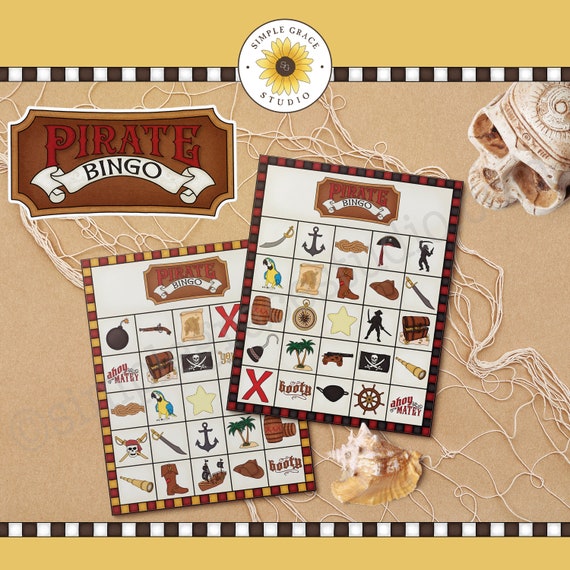 Bingo Pirate Bingo Pirate Printable Printable Game - Etsy