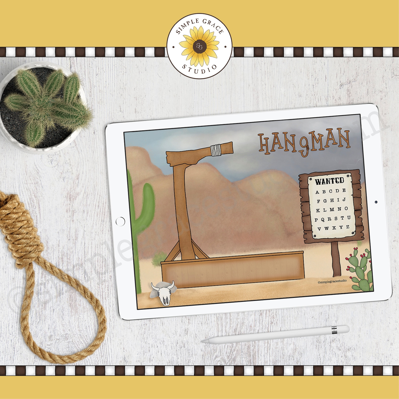 Hangman Game ~ Printable Hangman ~ Digital Hangman - Etsy