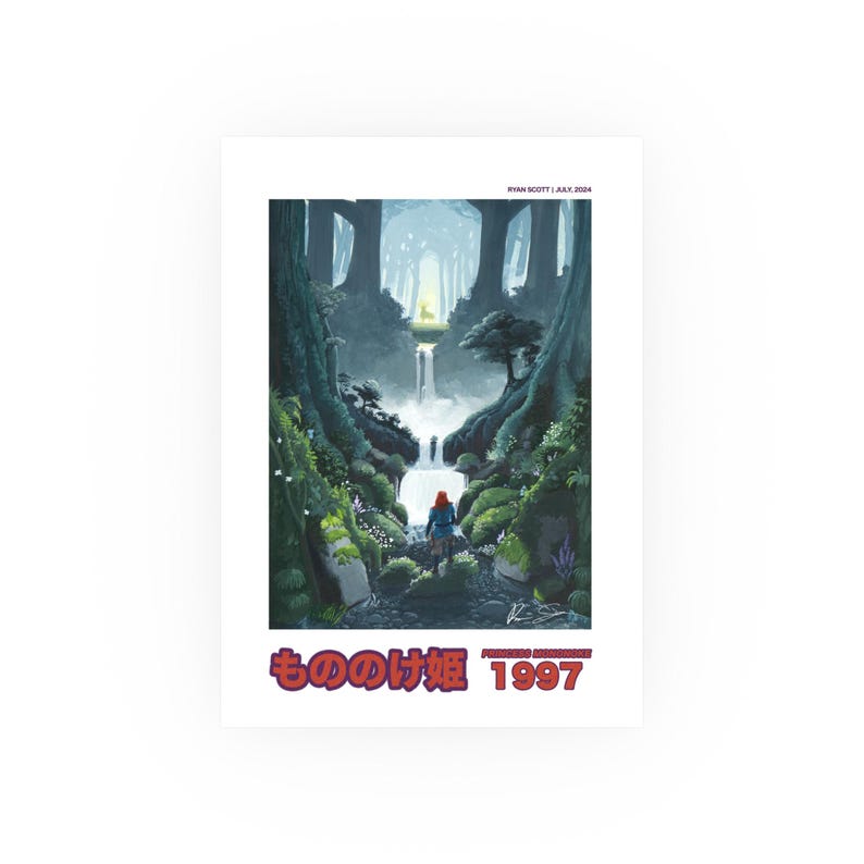 PRINCESS MONONOKE GHIBLI Original Fan Art Poster Prints Matte Posters ...