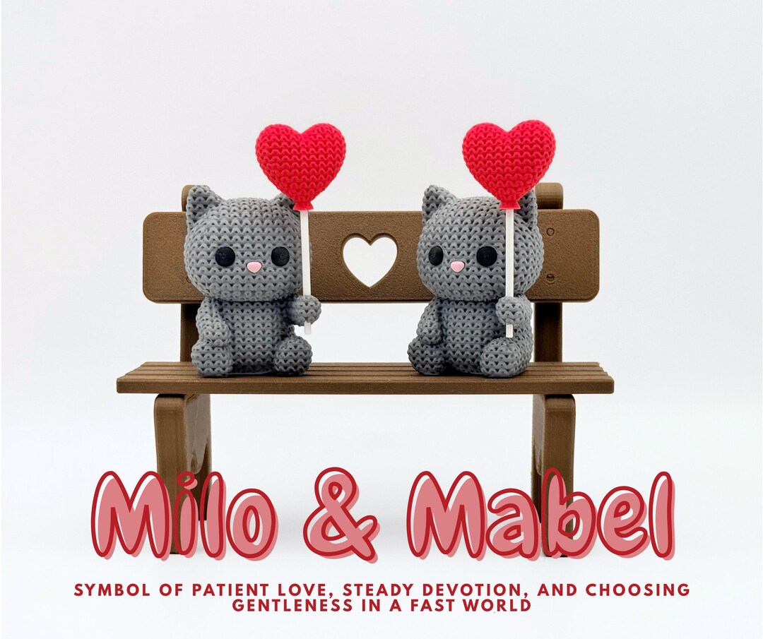 3D Printed Knitted Dustling No. 9 — Milo & Mabel (valentine’s Edition ...