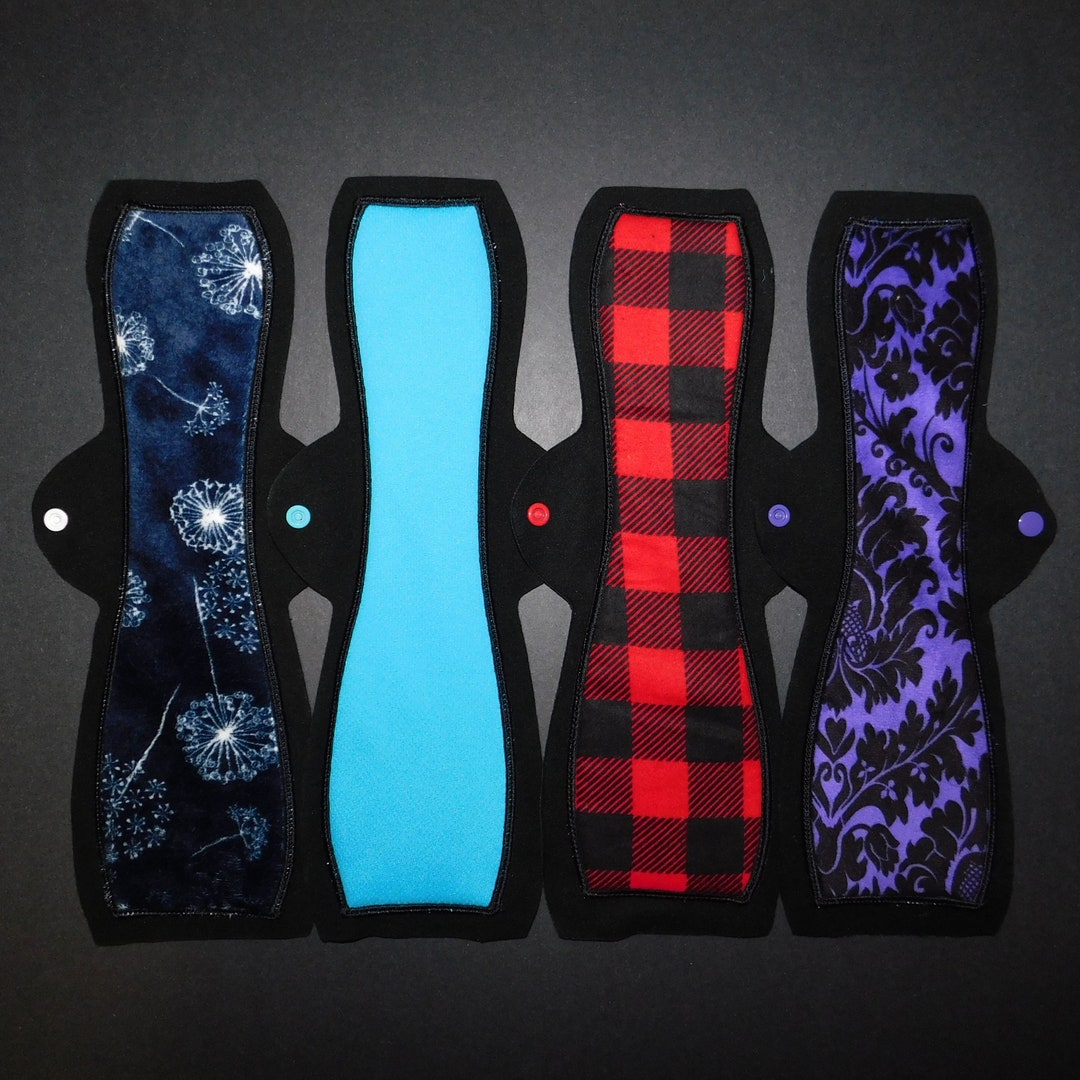 Multi-pack of Overnight, Plus Size, or Postpartum Reusable Period Pads ...