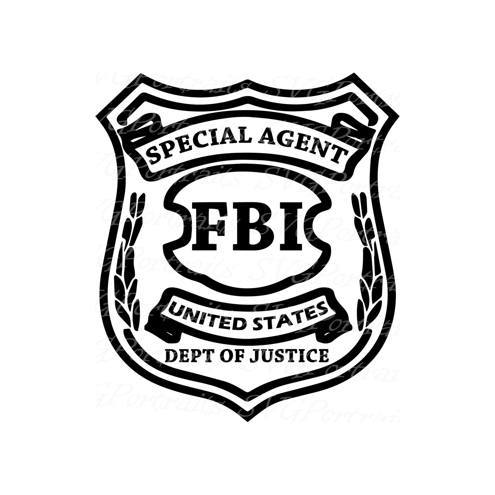 Pretend Fbi Badge SVG DXF PNG Pdf Jpg Eps Files | Vector, Police Badge ...