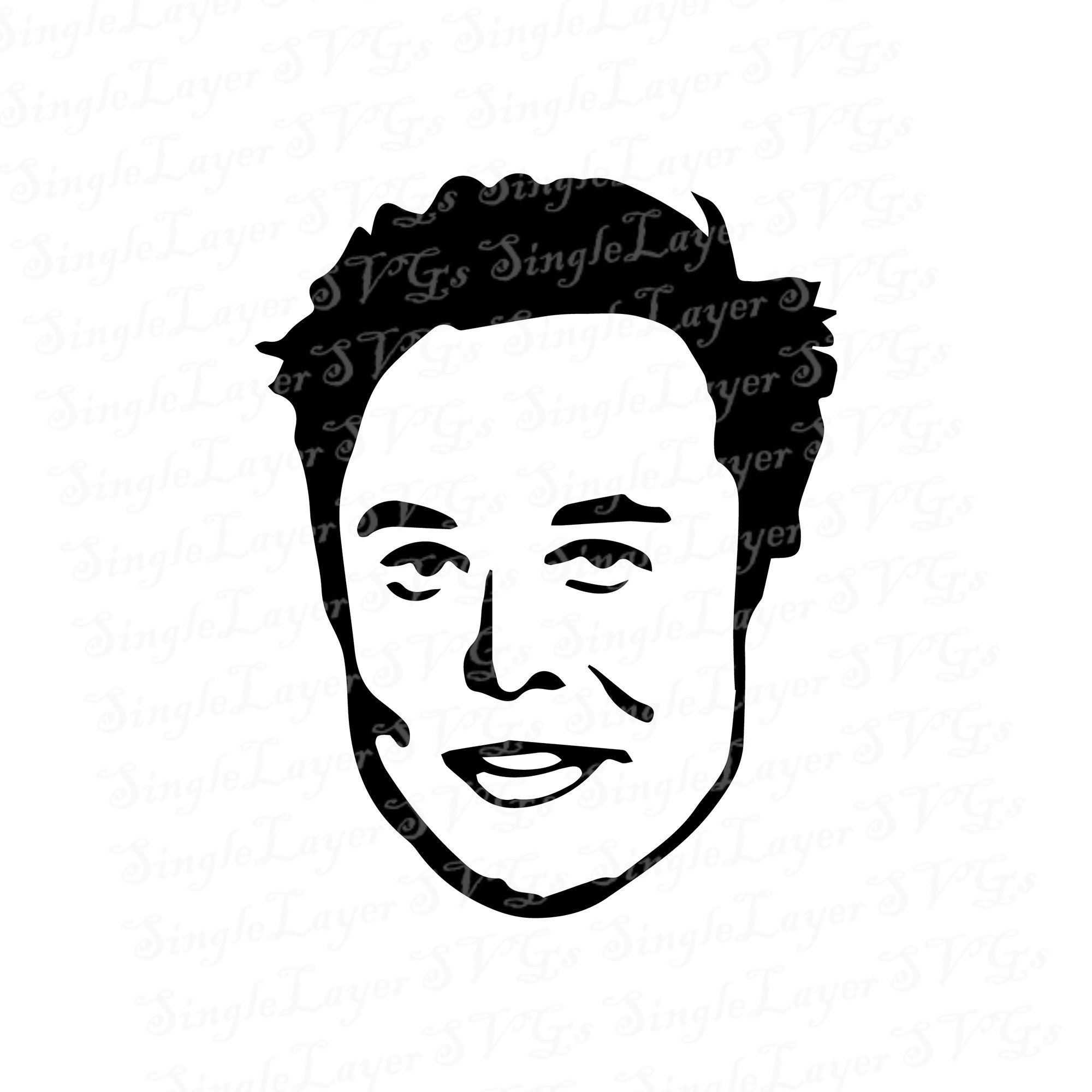 Elon Musk SVG DXF PNG Pdf Jpg Eps Files Elon Musk Svg Tesla - Etsy ...