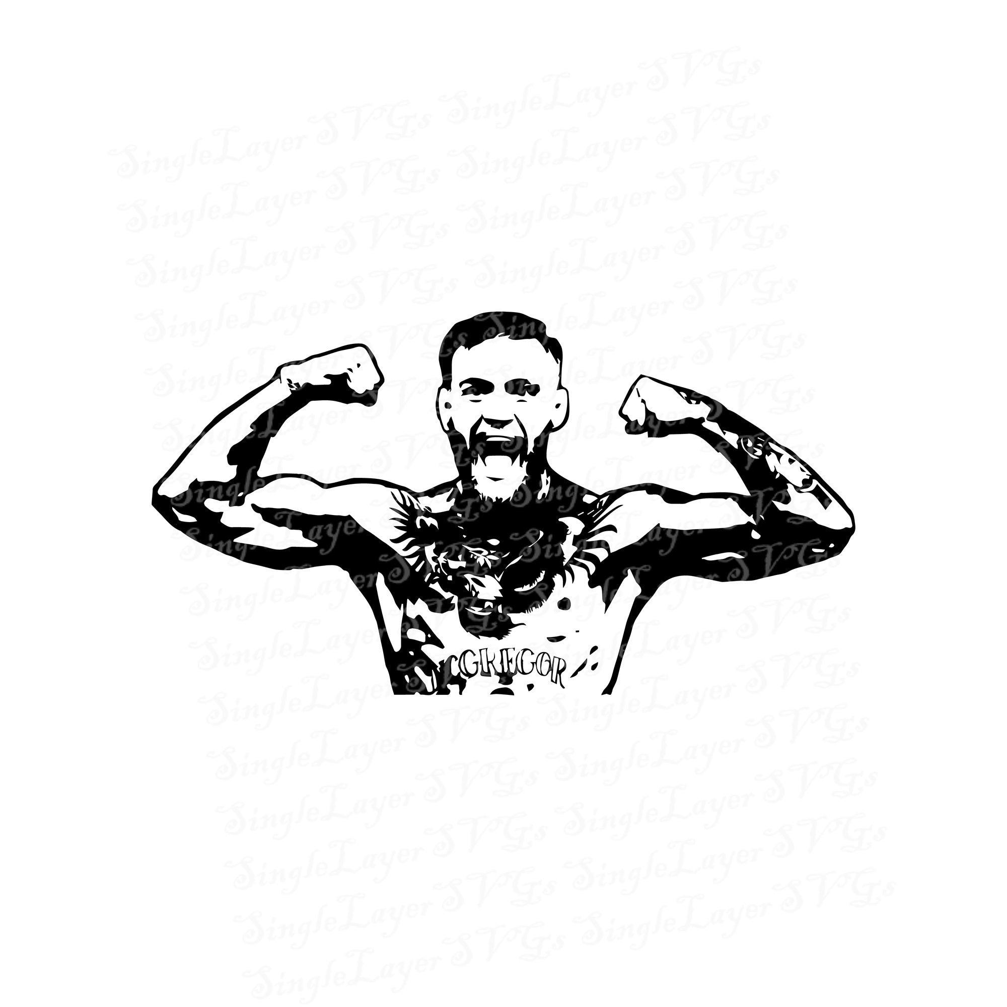 Conor McGregor Svg jpg png dxf fichiers pdf silhouette - Etsy France