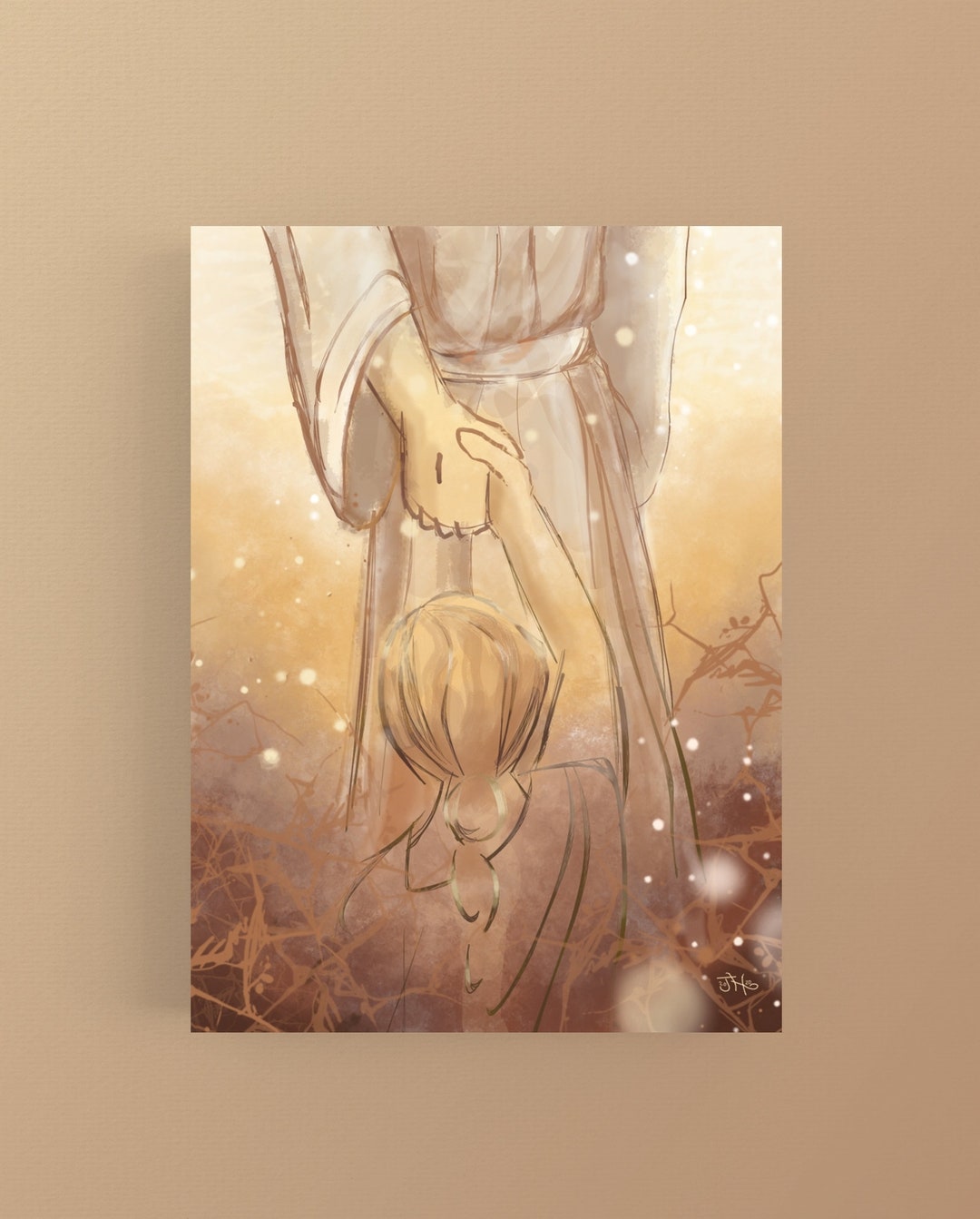 Lifted up by Christ Print -- Jesus Christ Art - Etsy