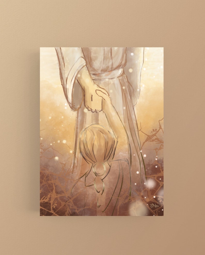 Lifted up by Christ Print -- Jesus Christ Art - Etsy