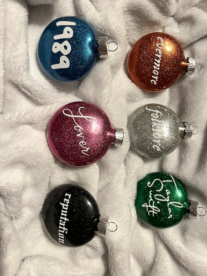 Taylor Swift Album Inspired. Swifty Ornaments. Taylor Swift Christmas ...