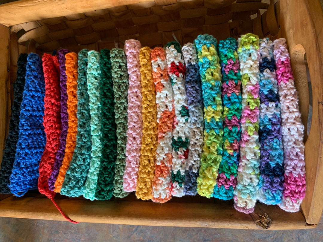 Kitchen Cloths. Handmade Crocheted Dish Scrubbers. Washable About 7x7 ...