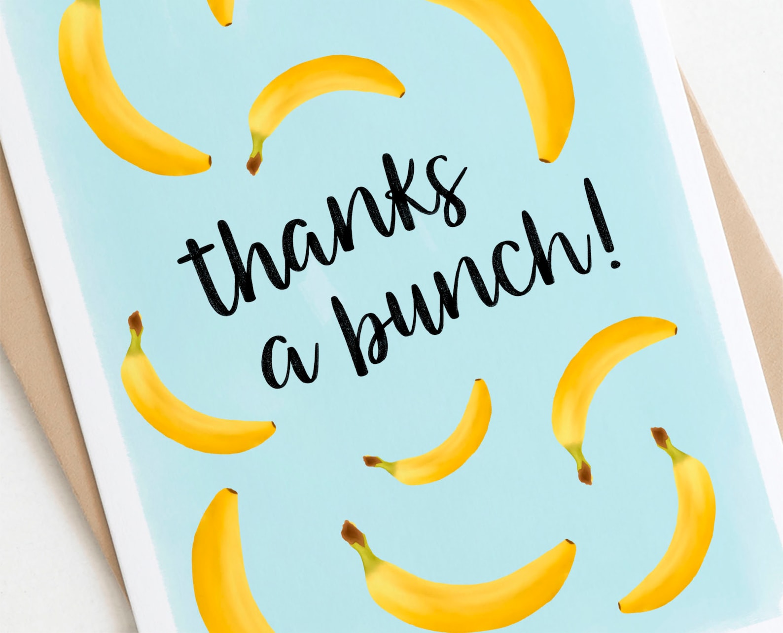 Thank You Card: Thanks A Bunch Food Pun Thank You Pun | Etsy