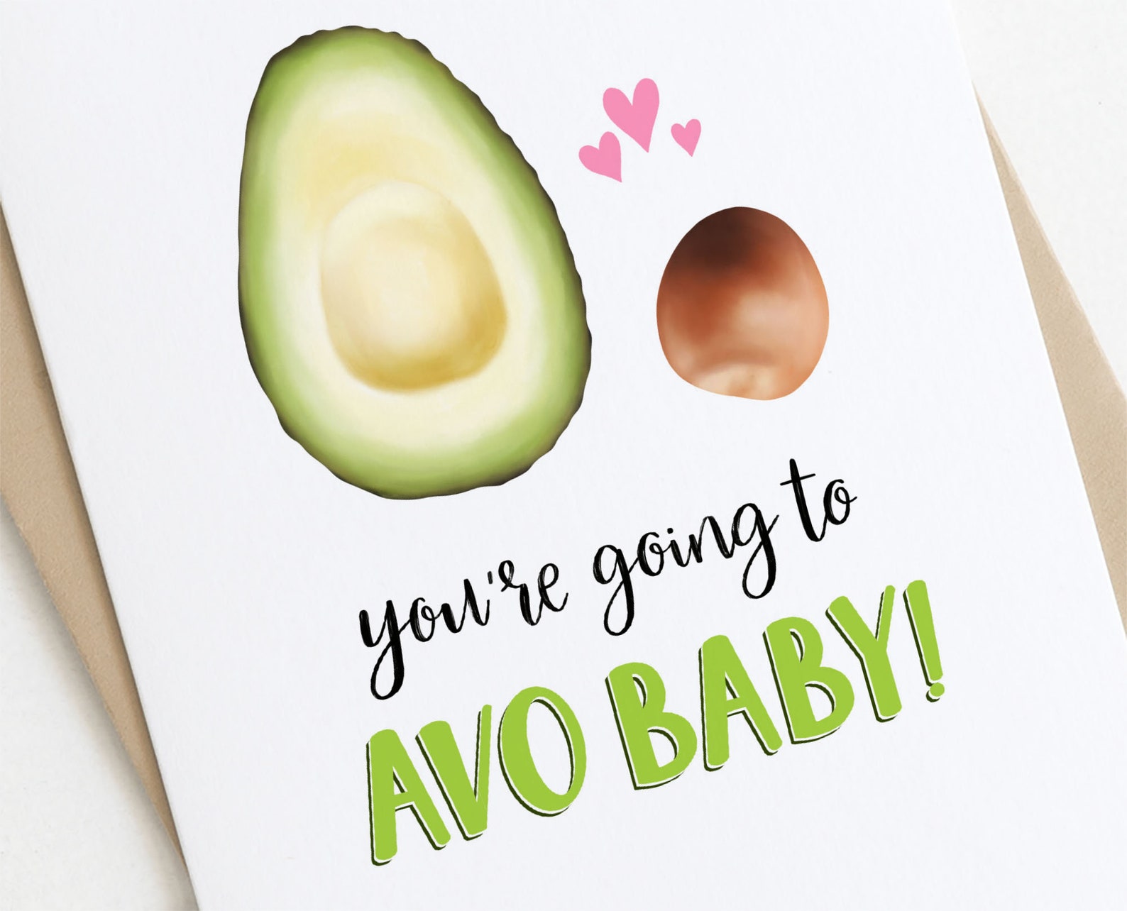 New Baby Card: You're Going To Avo Baby Pregnancy Pun | Etsy