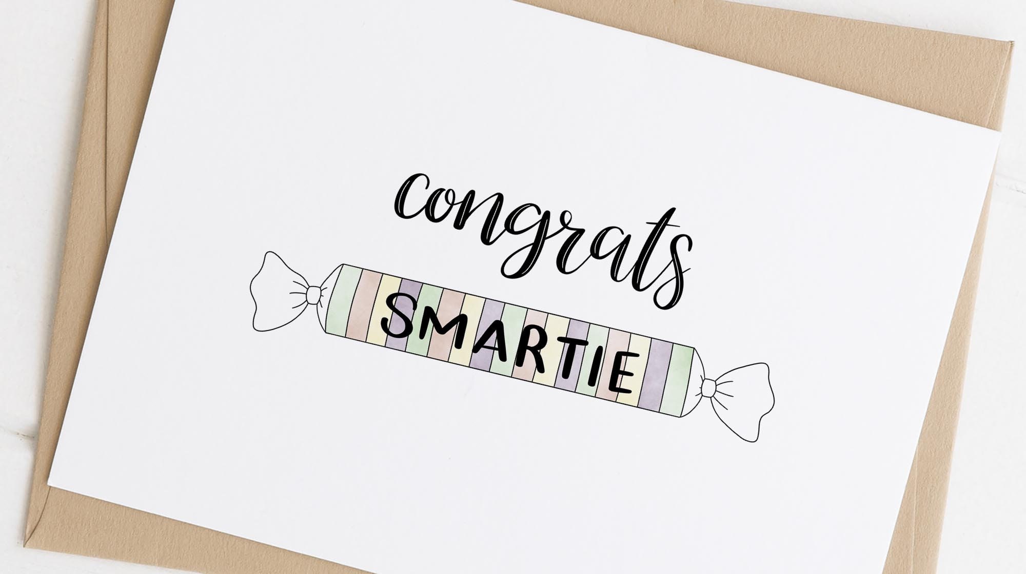 Congrats/graduation: Congrats Smartie Pun Graduation Card - Etsy