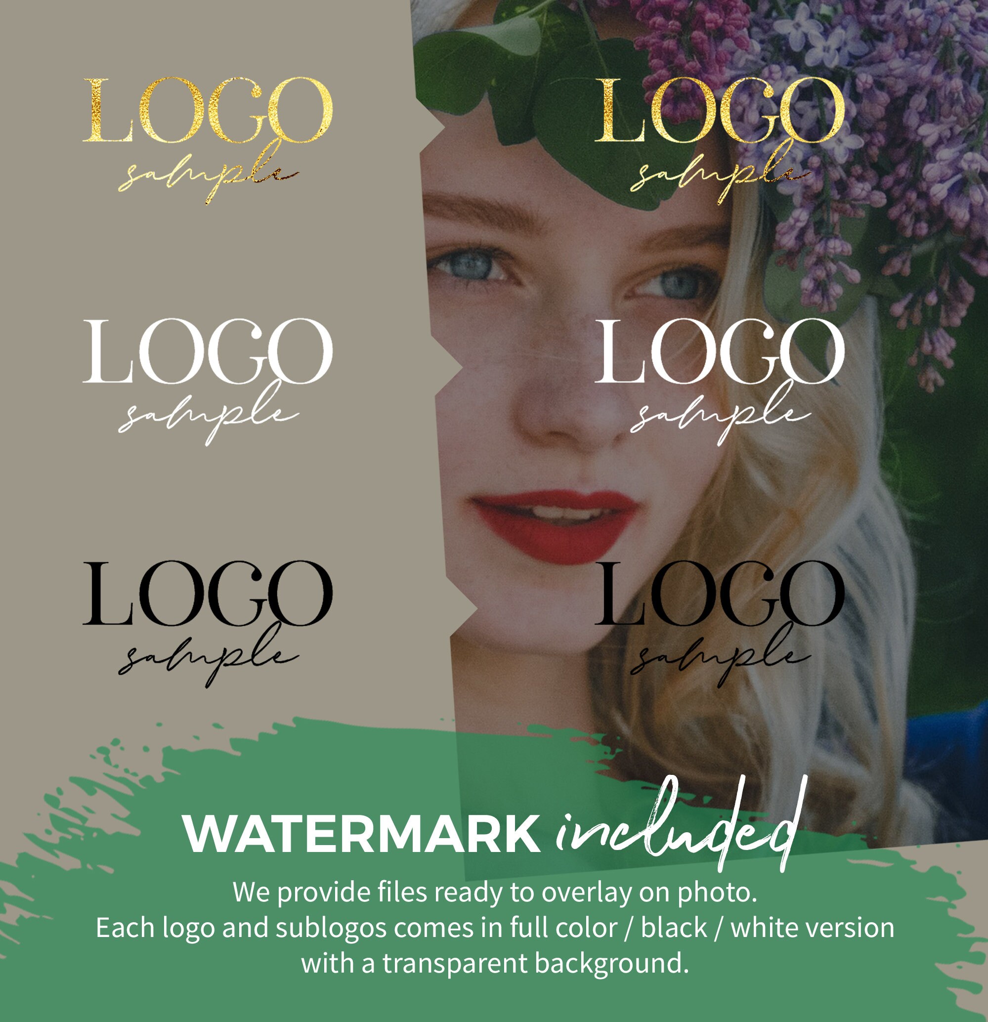 Watermark Logo, Premade Logos, Branding Design, Graphic Design Logo ...