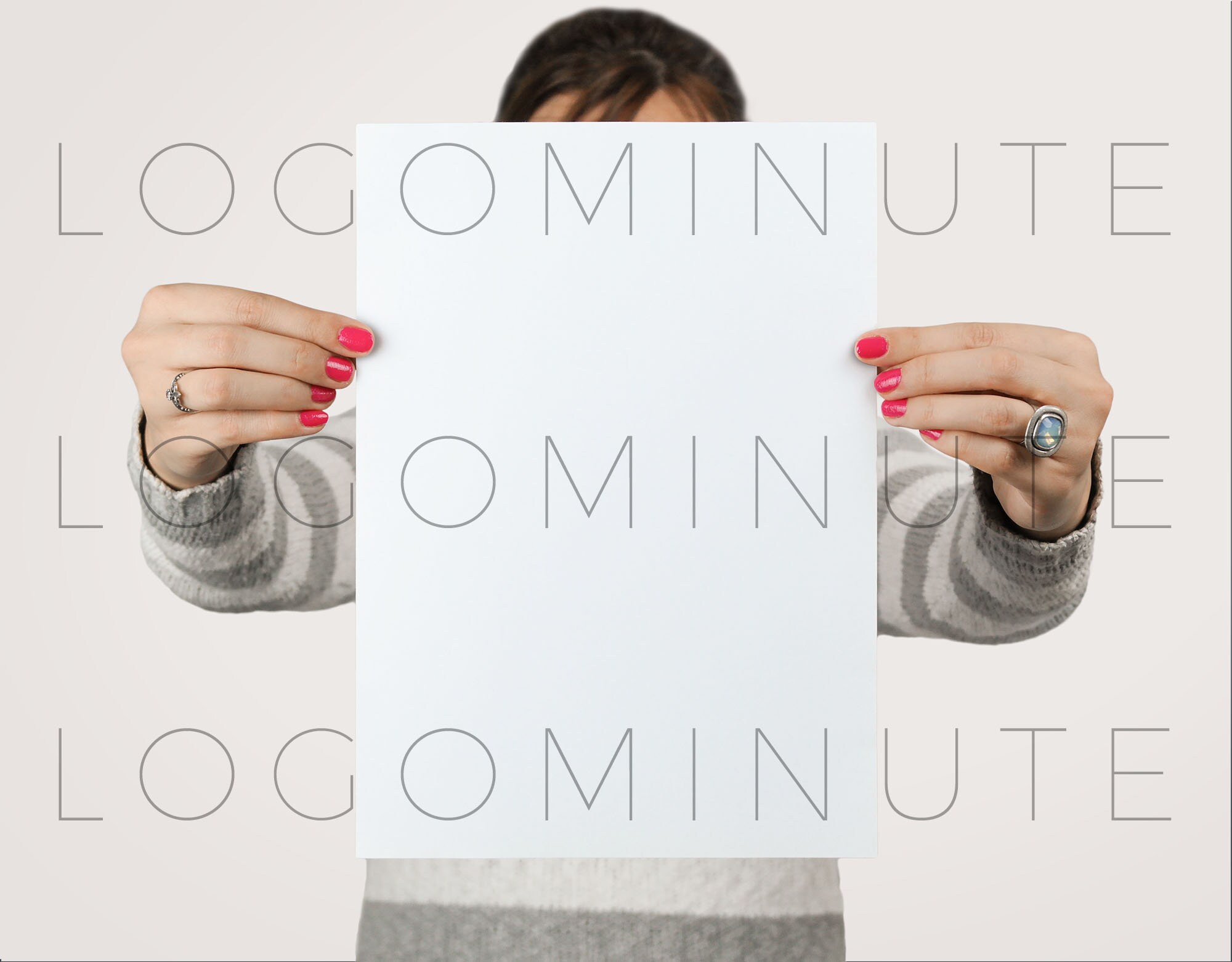 Quote Mockup, PSD Print Mockup, Girl Holding Print, Photoshop Smart ...