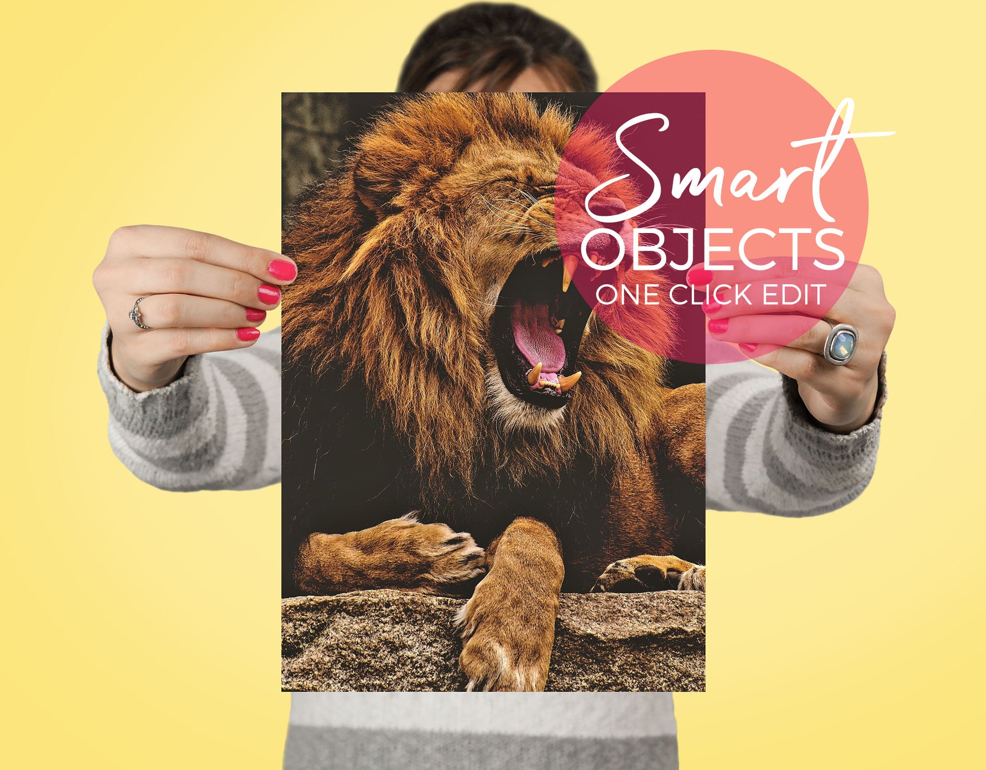 Quote Mockup, PSD Print Mockup, Girl Holding Print, Photoshop Smart ...