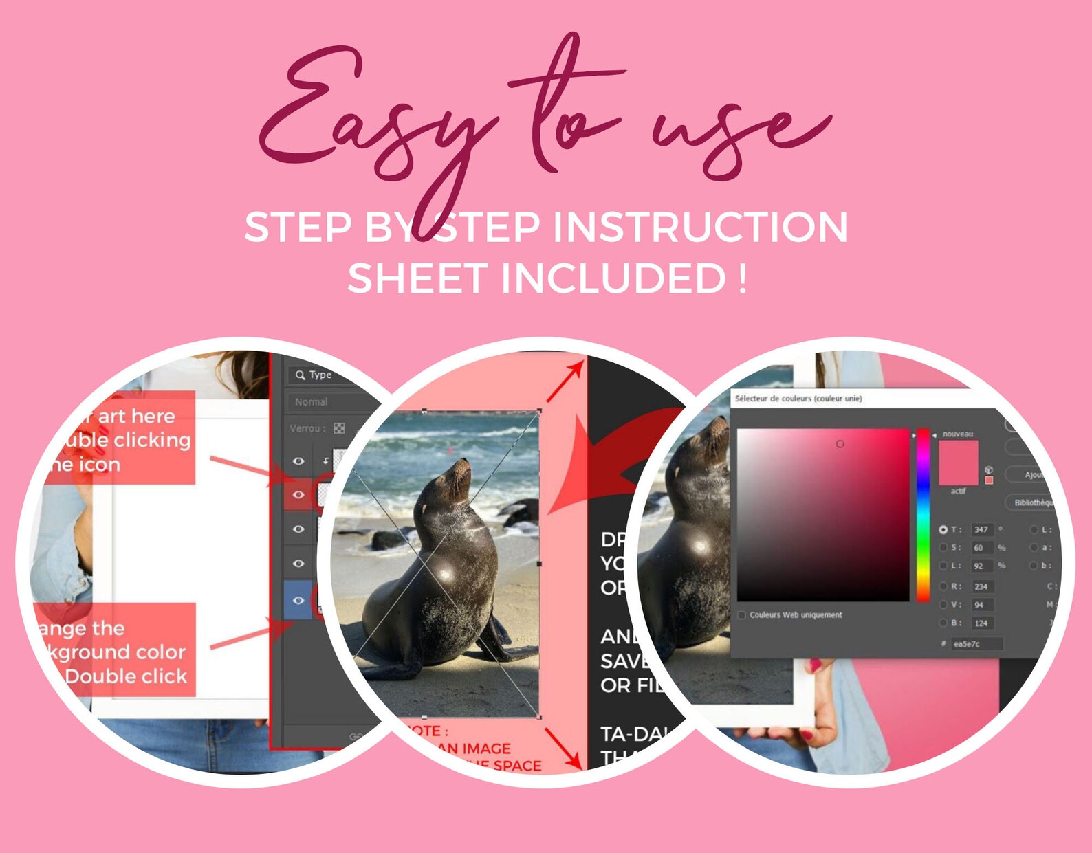 Quote Mockup, PSD Print Mockup, Girl Holding Print, Photoshop Smart ...