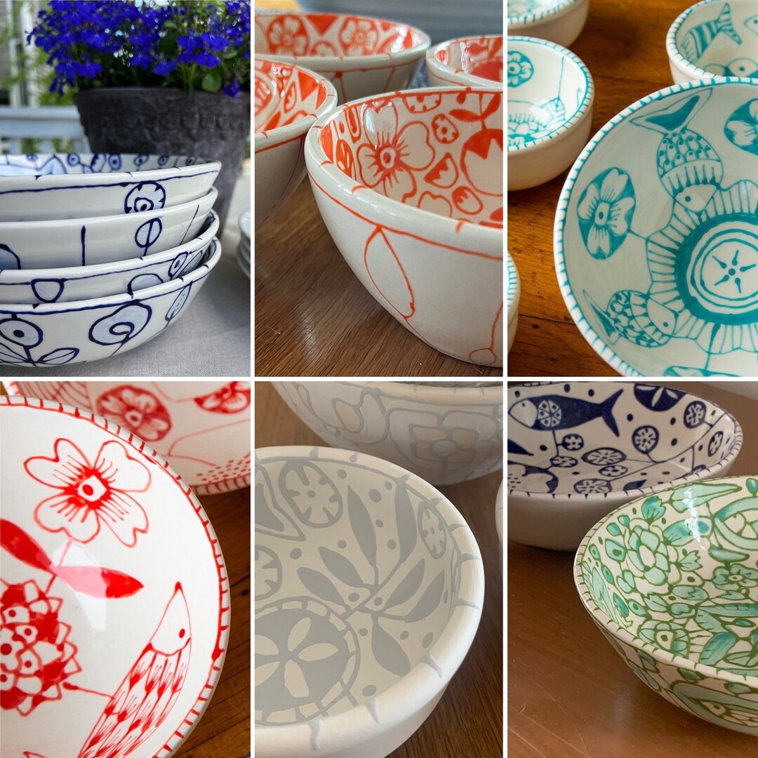 Hand Painted 5.5 Cereal Bowl. Additional Colors - Etsy