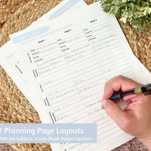 Homeschool Planner, Printable Charlotte Mason Planner, Year Round ...