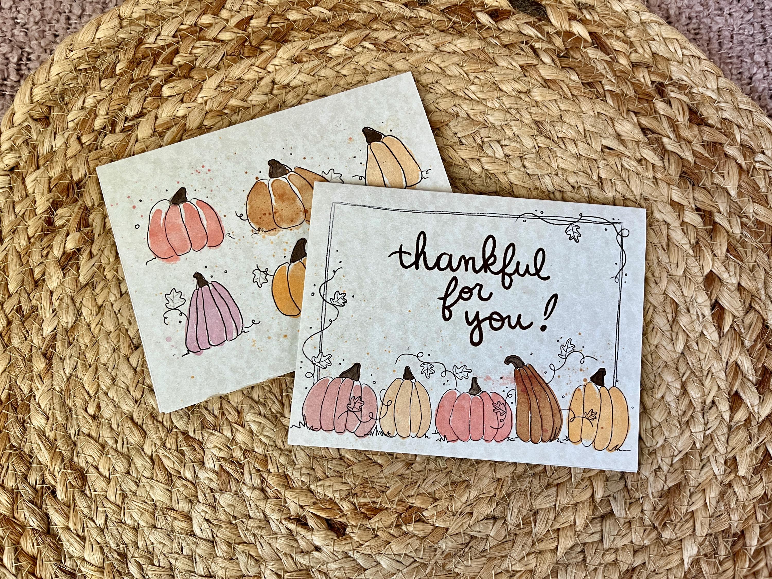 Printable Fall Greeting and Thank You Cards (digital Download) - Etsy
