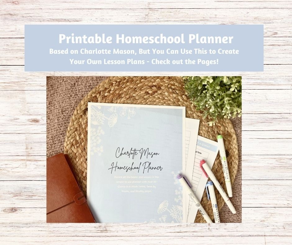 Homeschool Planner, Printable Charlotte Mason Planner, Year Round ...