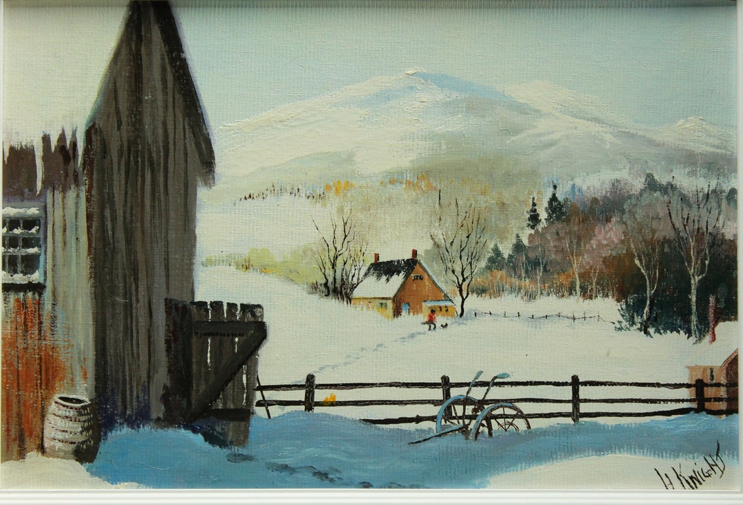 H. Knight - Original Painting, Oil Painting, Vintage Painting, Canadian ...
