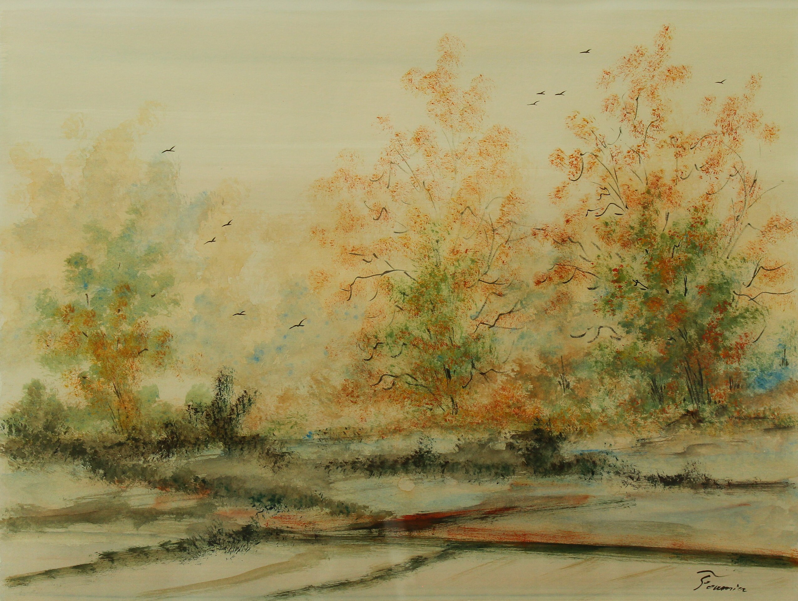 T. Fournier - Watercolor, Canadian Artist, House Warming Gift, Fathers ...